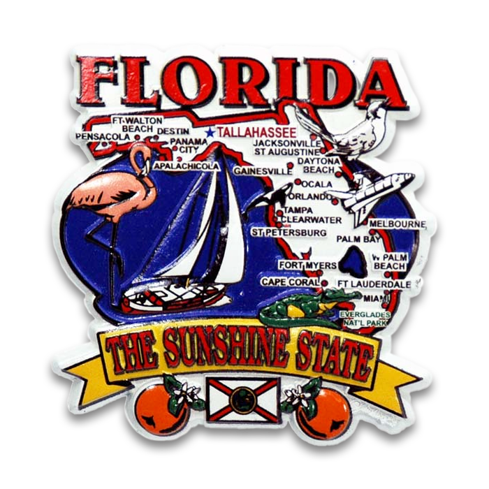 Florida Magnet 2D State Map